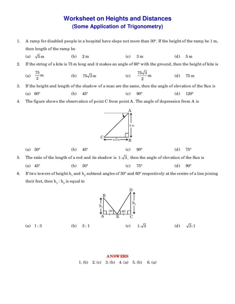 Height and Distance Calculation with Formula & Example