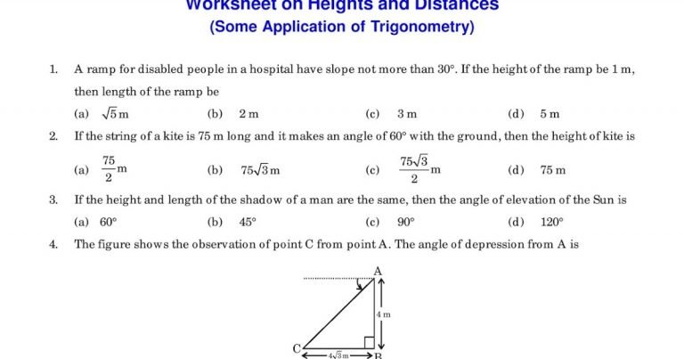 Height and Distance Calculation with Formula & Example
